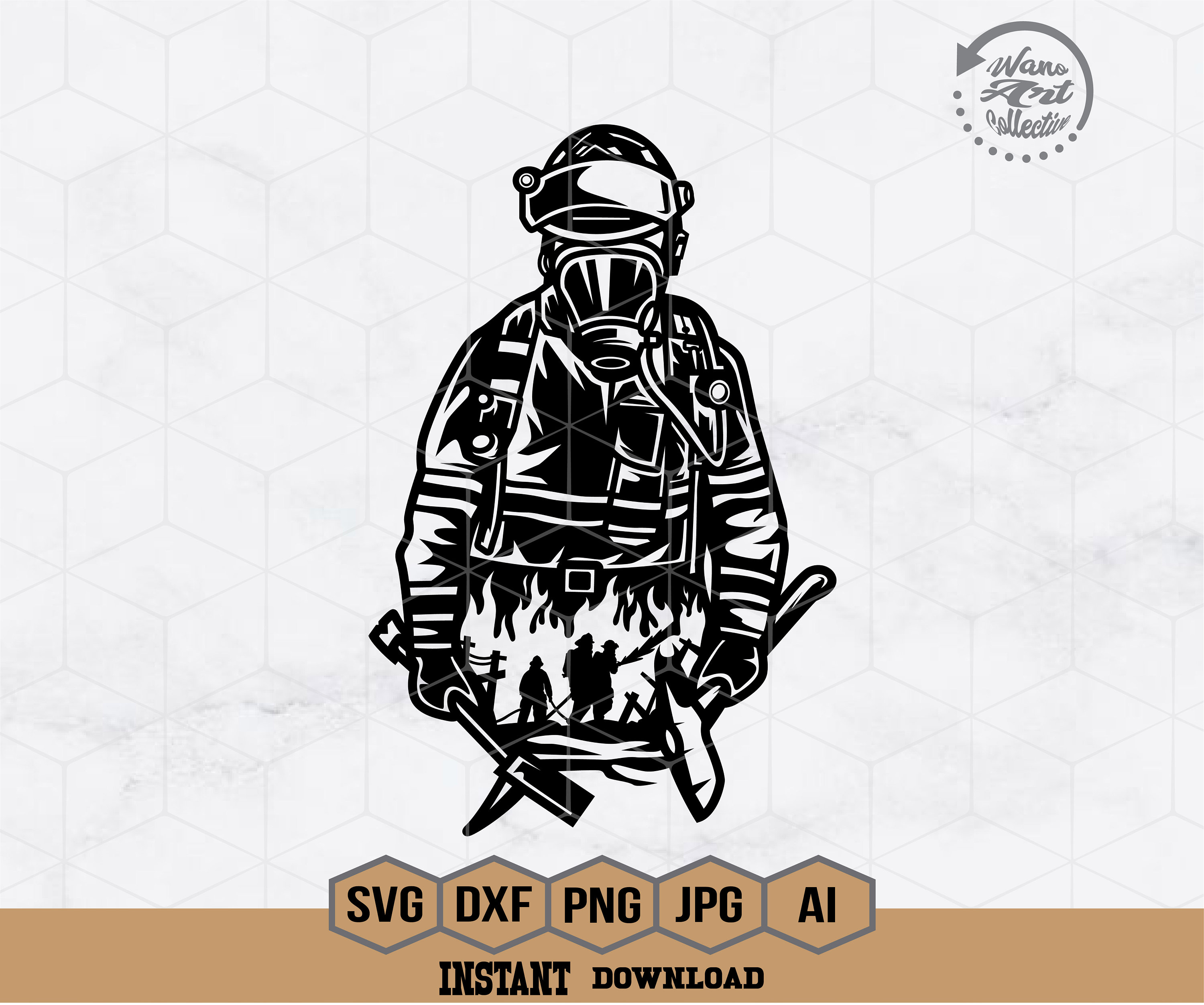 Fire Fighter Svg Fireman Svg Rescue Team Svg Rescue Svg First Responder ...