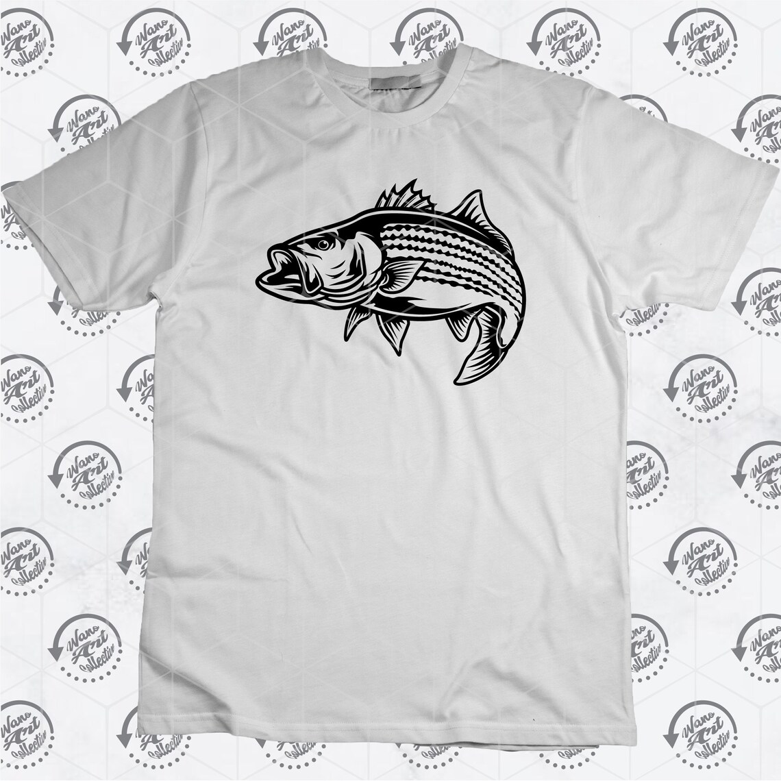 Striped Bass Fishing Svg Fishing Svg Striped Bass Fish Svg Bass Fishing ...