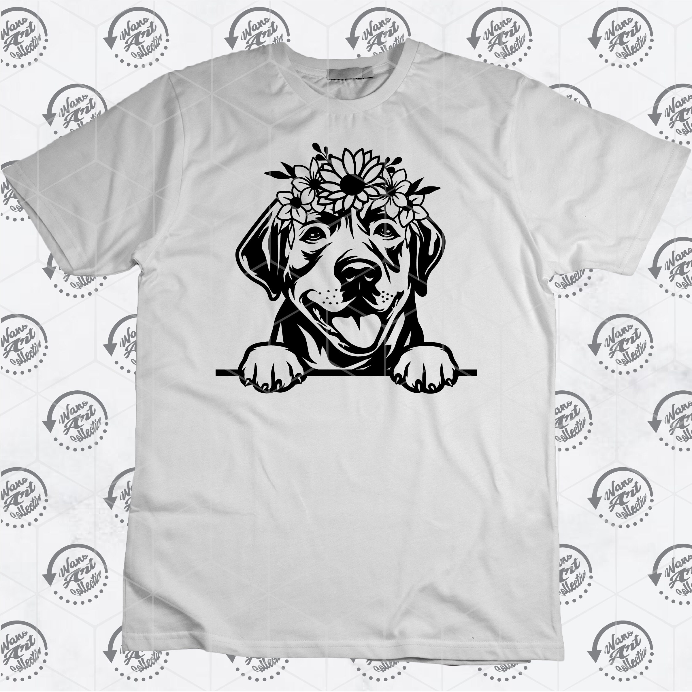 Labrador Retriever With Florals Svg Labrador Svg Man's Bestfriend Svg ...