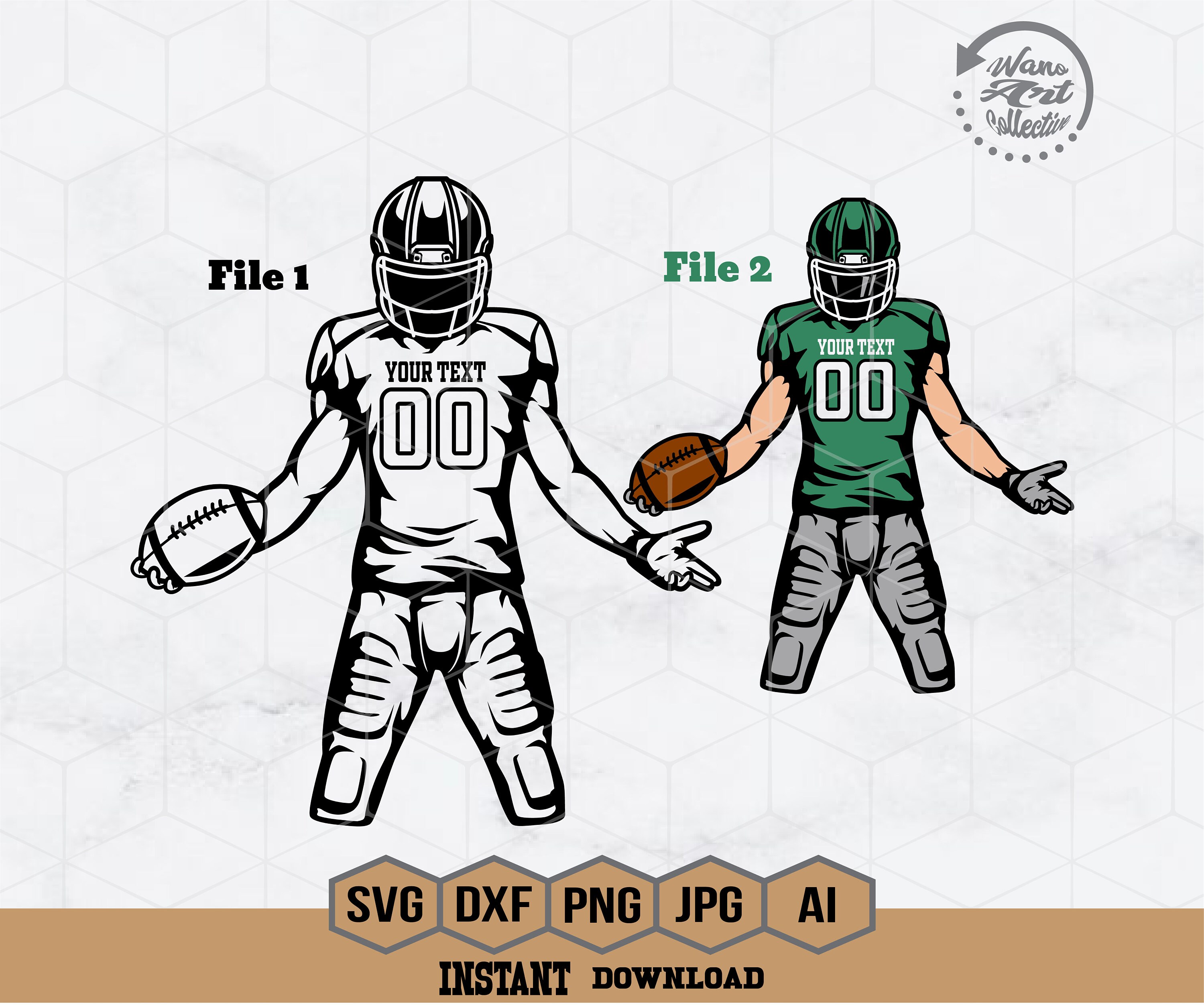 Football Player Svg File Football League Svg Football Svg - Etsy