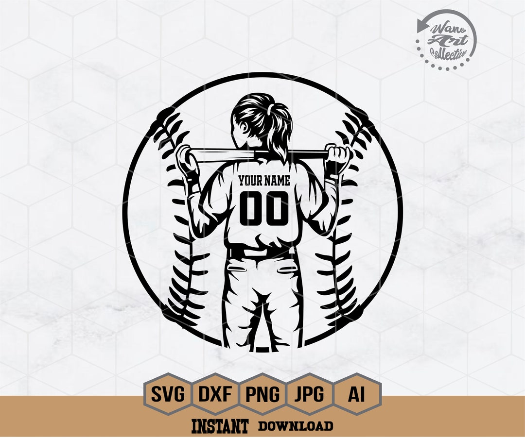 Personalized Name Svg | Softball Player Svg | Softball Team Svg ...