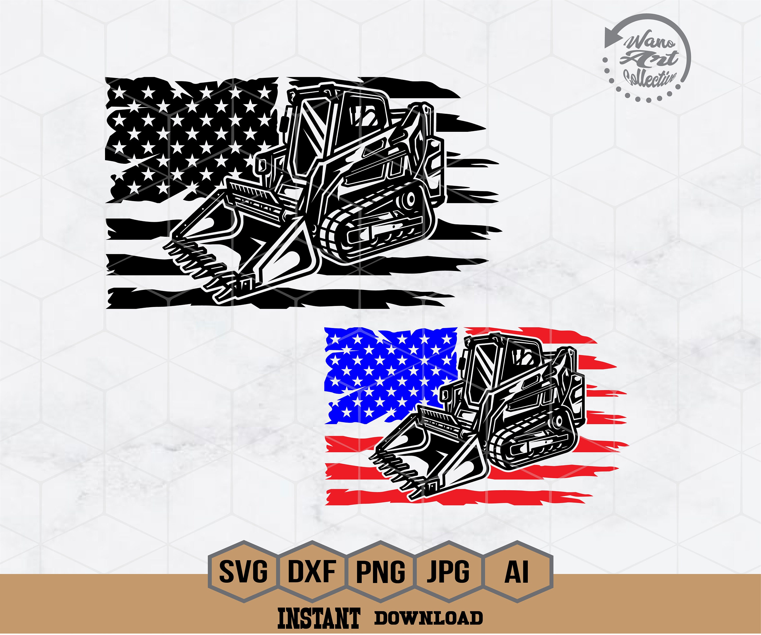 US Track Skid Steer Svg Skid Steer Svg Heavy Equipment Svg Contractor ...