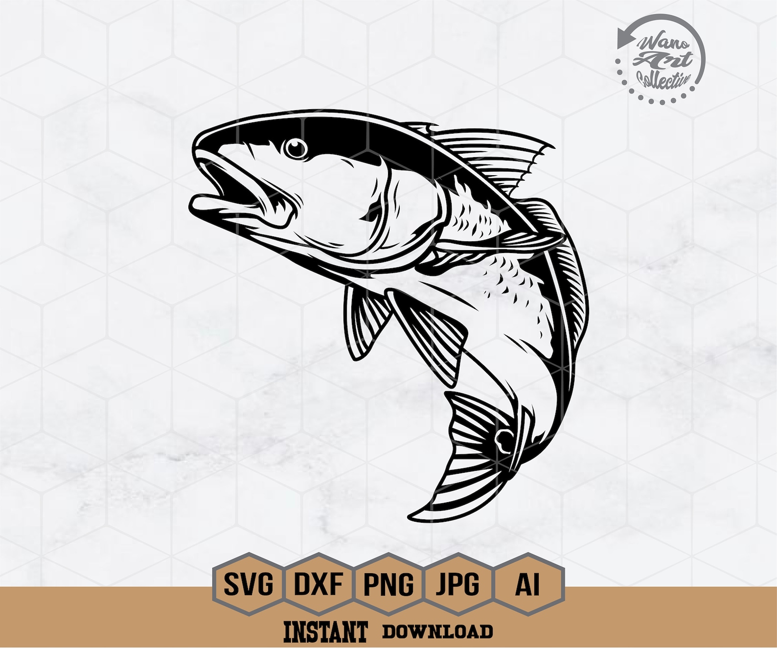 Red Drum Fish Svg | Red Drum Svg | Red Drum Fish Clipart | Fish Cutfile ...