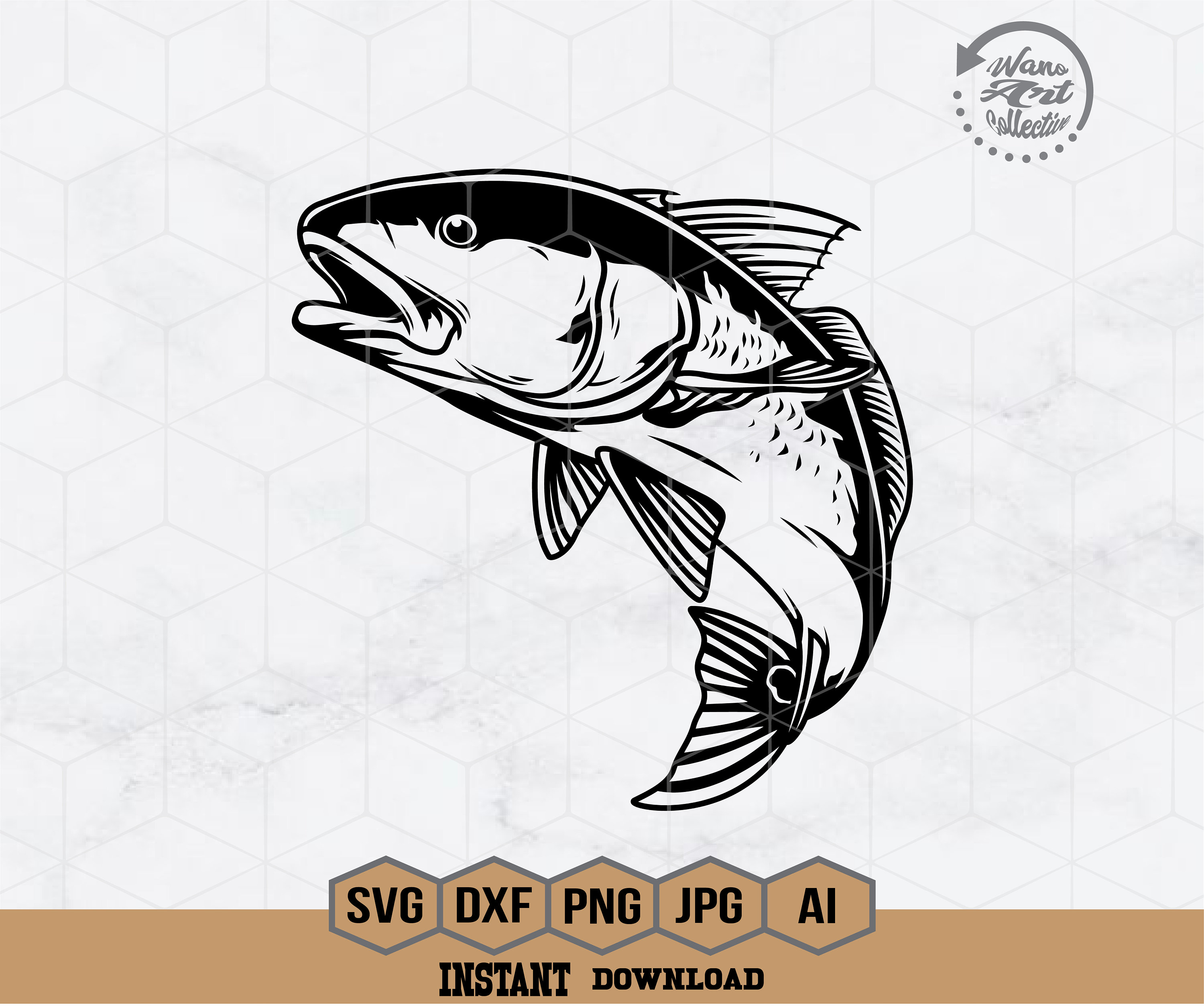 Red Drum Fish Svg Red Drum Svg Red Drum Fish Clipart Fish Cutfile ...