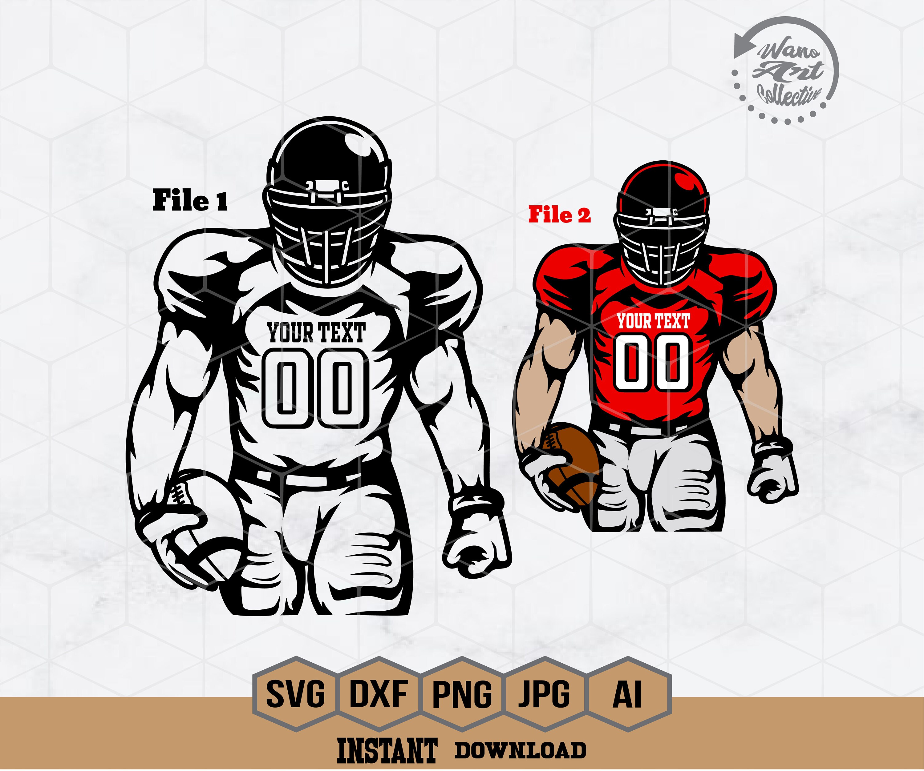 Football Player Svg Football League Svg Football Svg - Etsy
