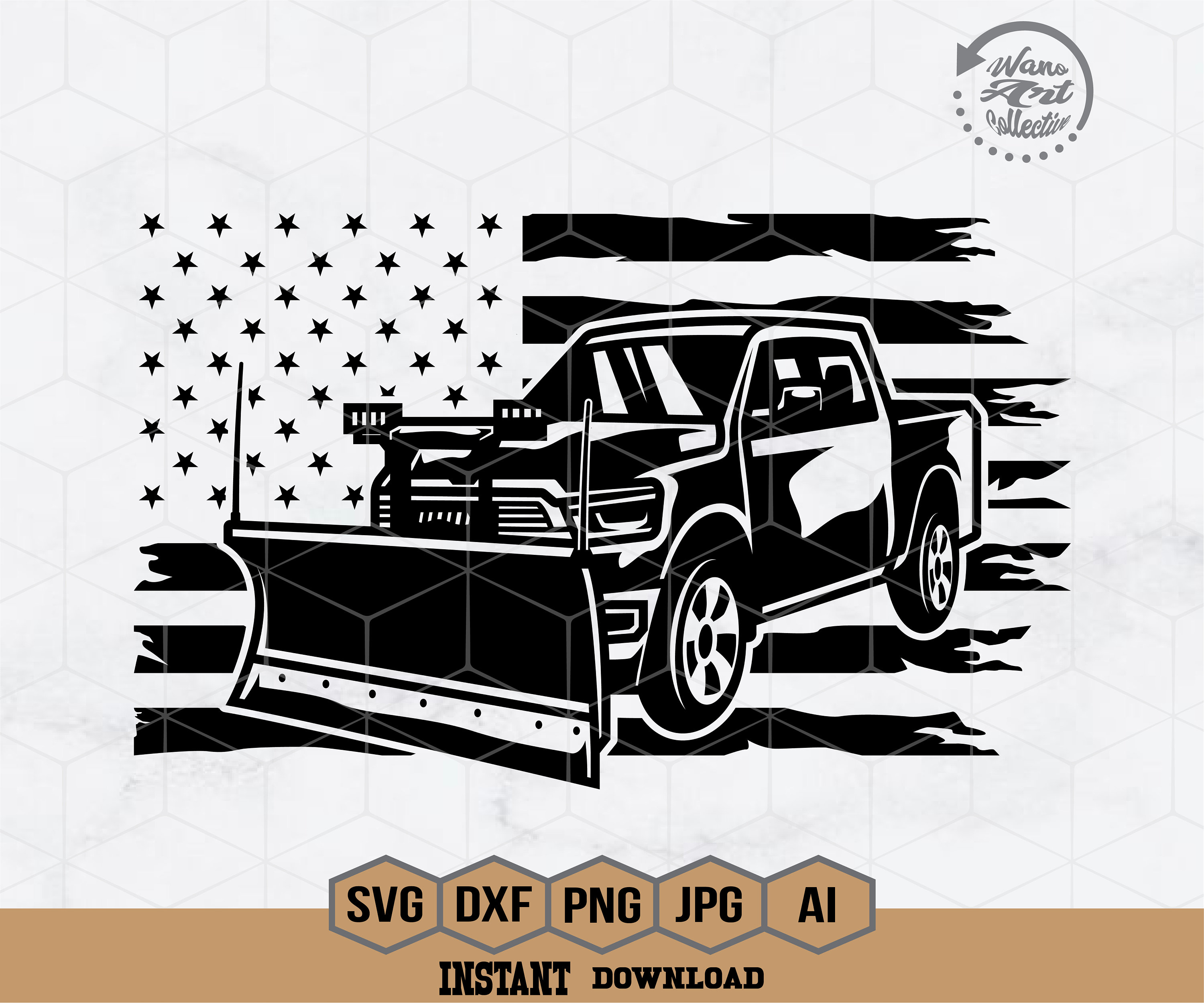 US Snow Truck Svg File Snow Truck Svg Truck Svg Snow Plow Truck Svg ...