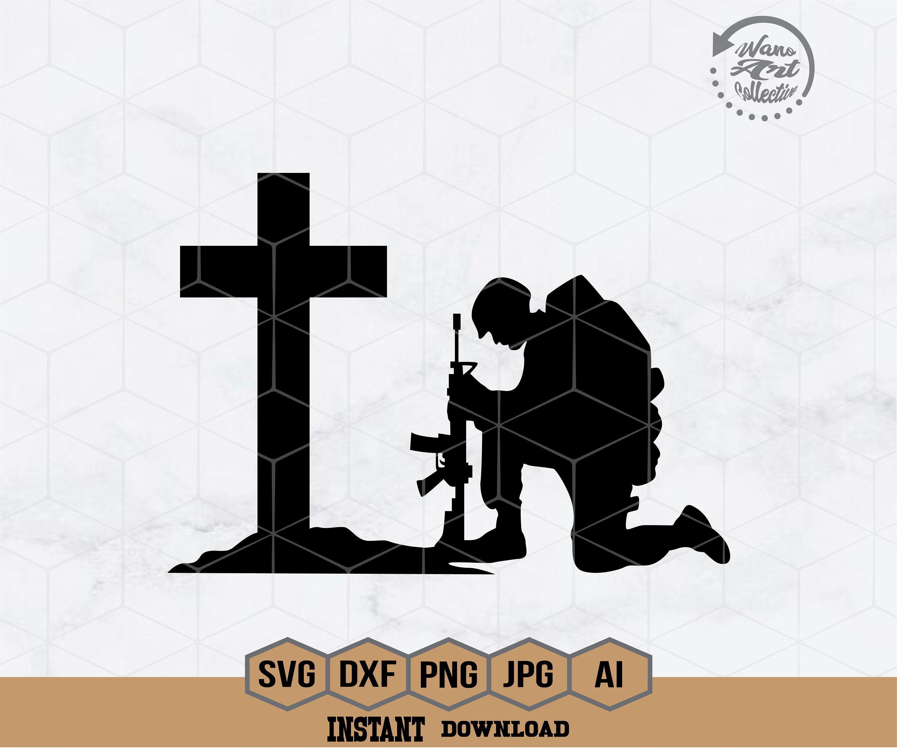Soldier Praying Drawing