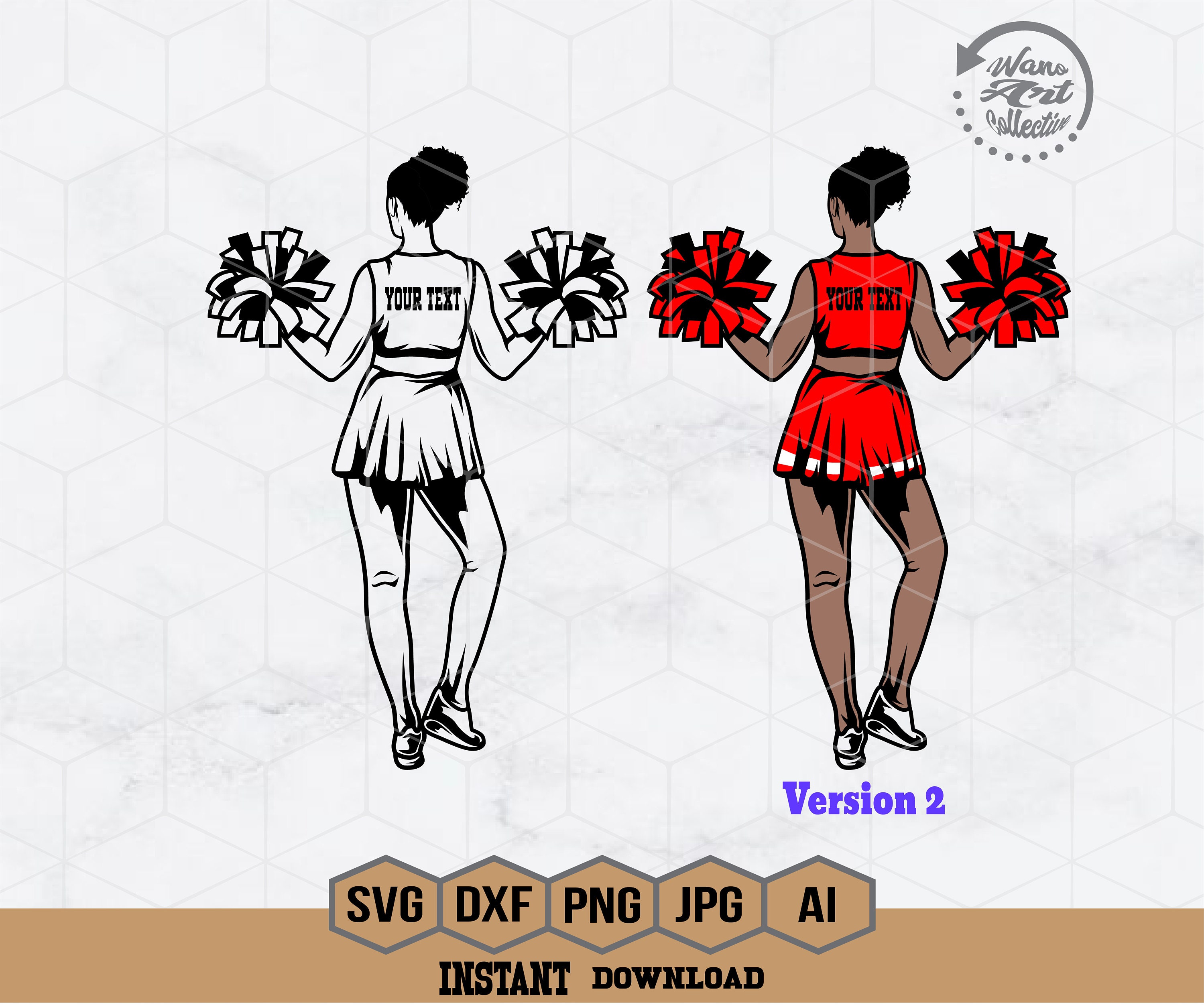 Cheerleader Svg | Customized Layered Color | Cheerleading Svg ...