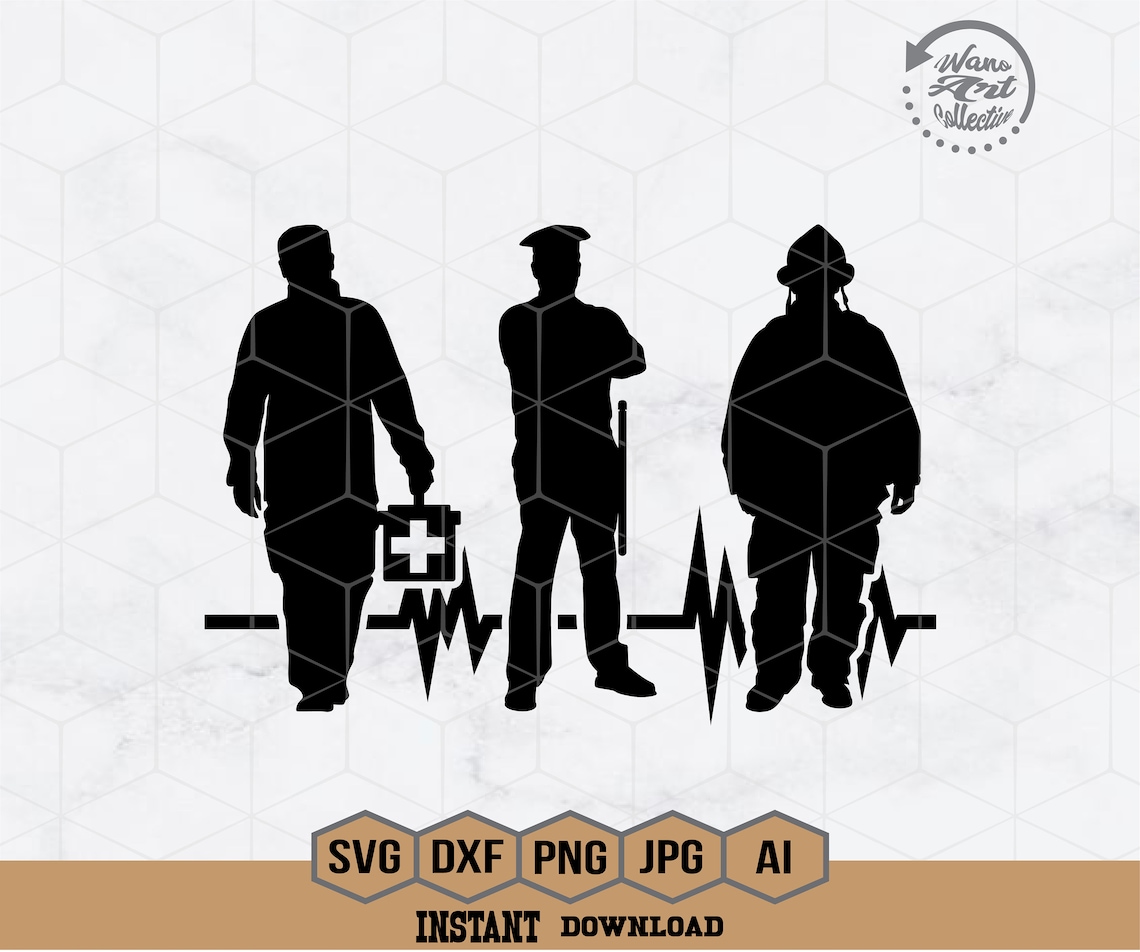 First Responder Svg | Medical Team Svg | Fire Rescue Svg | Police ...