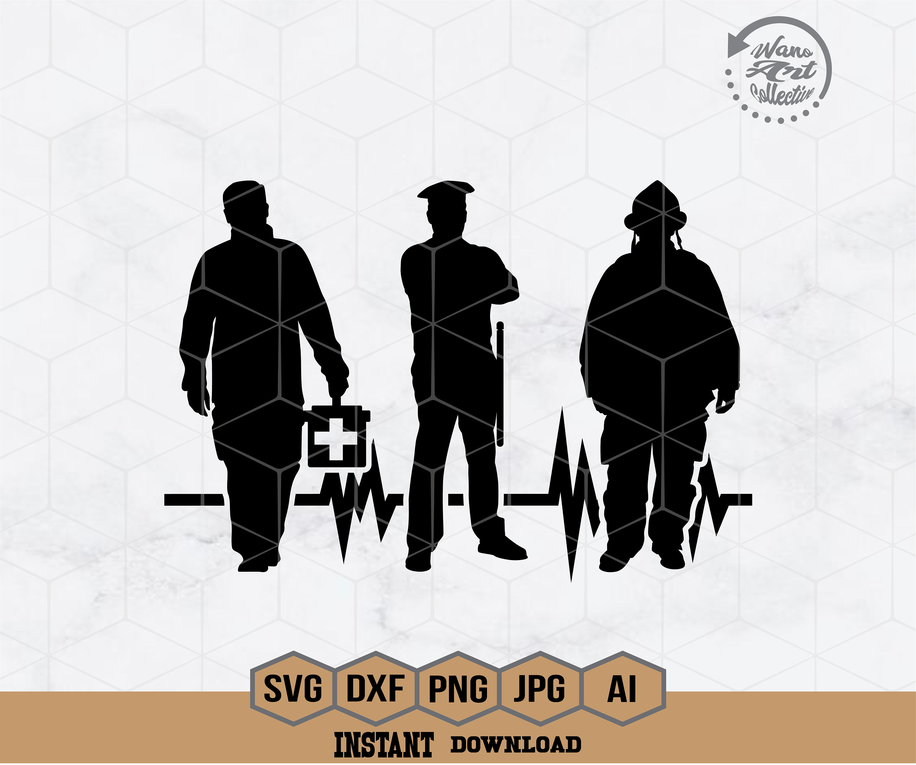 First Responder Svg Medical Team Svg Fire Rescue Svg Police Officer Svg ...