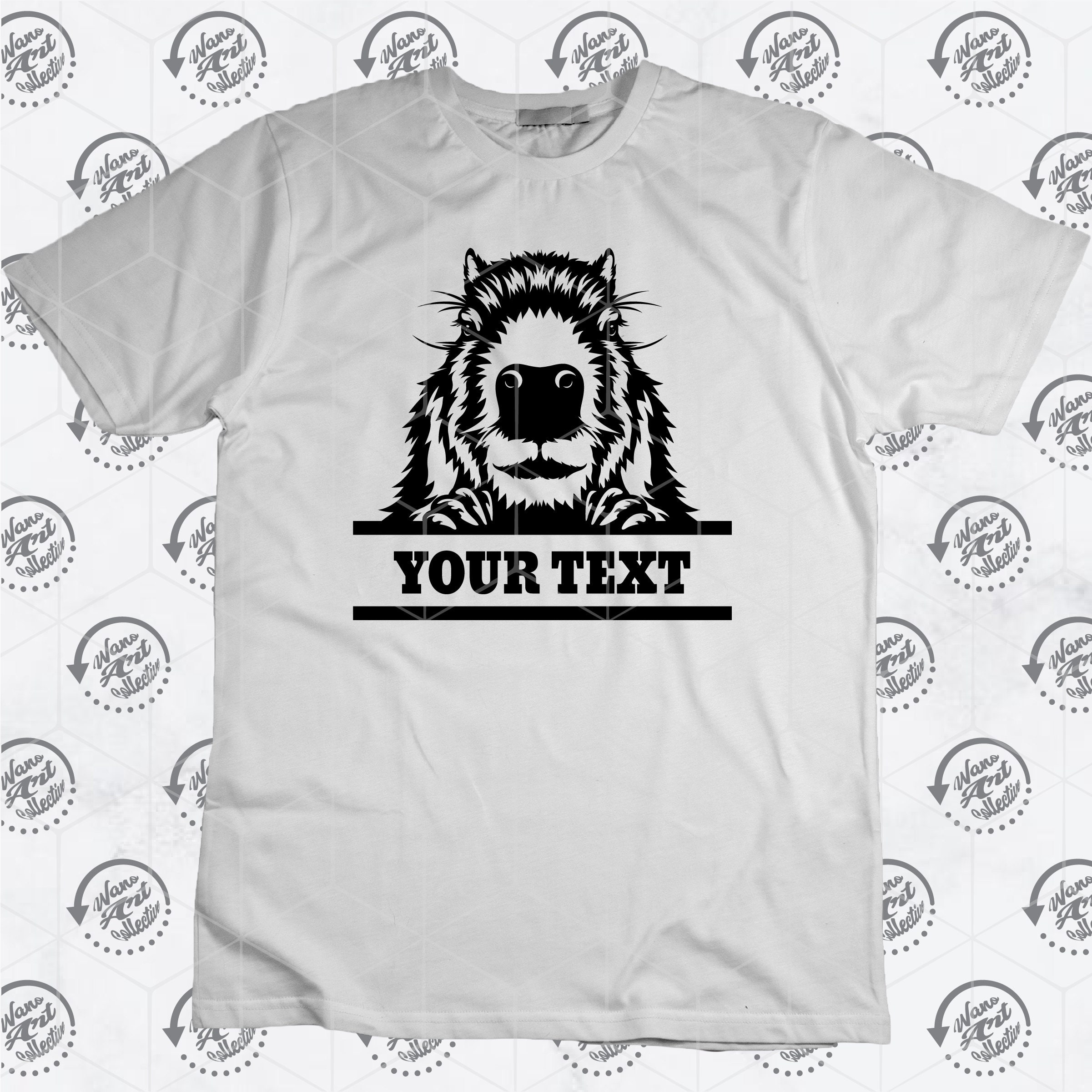 Capybara Peeking Svg Rodent Svg Capybara Clipart Largest Rodent Stencil ...