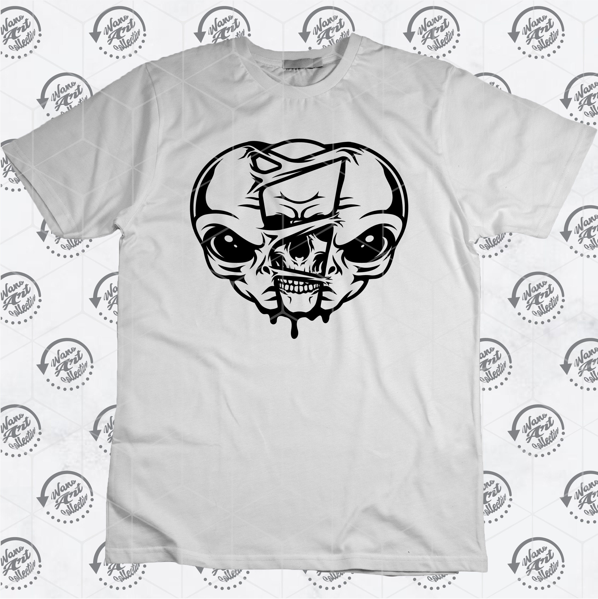 Alien Skull Svg Half Alien Svg Alien Mask Svg UFO Svg Skull Svg Alien ...