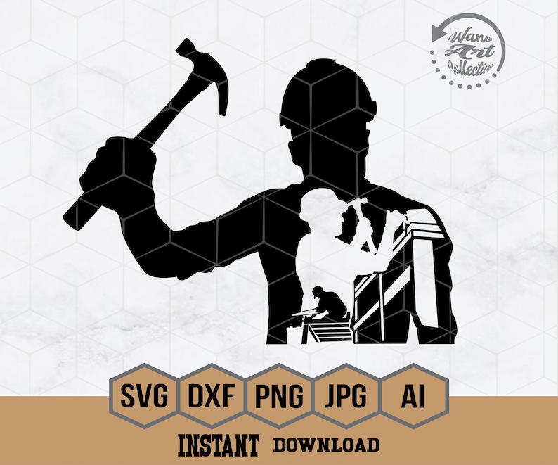 Carpenter Silhouette Svg, Contractor Svg, Builder Tools Svg, Repair Tools Svg, Wood Working ...