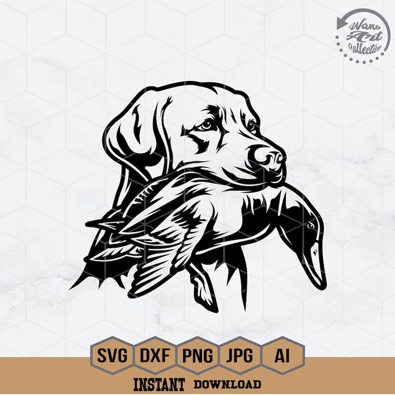 Lab With a Duck Svg - Etsy