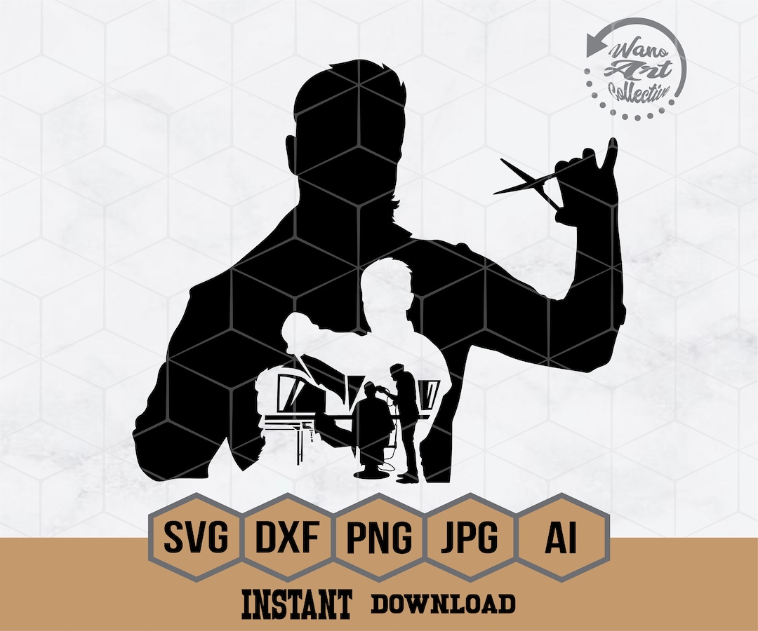 Barber Scene Svg | Barber Svg | Barber Life Svg | Beard Man Svg ...