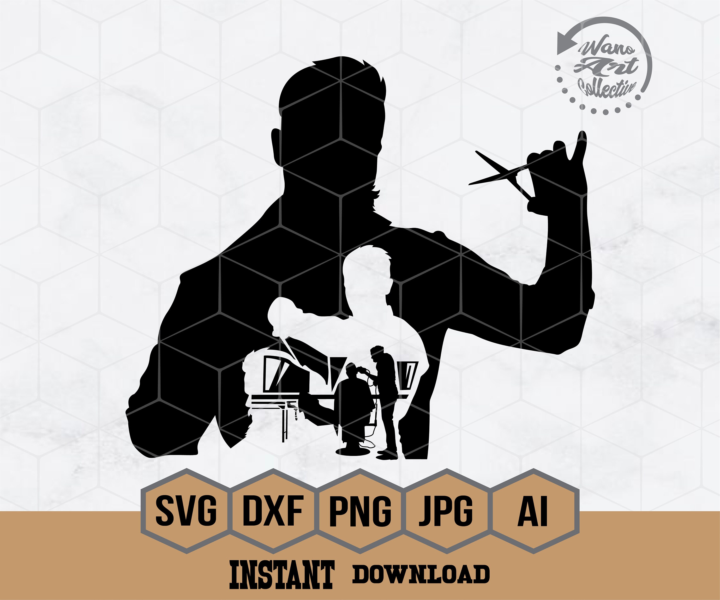 Barber Scene Svg Barber Svg Barber Life Svg Beard Man Svg Barber Shop ...