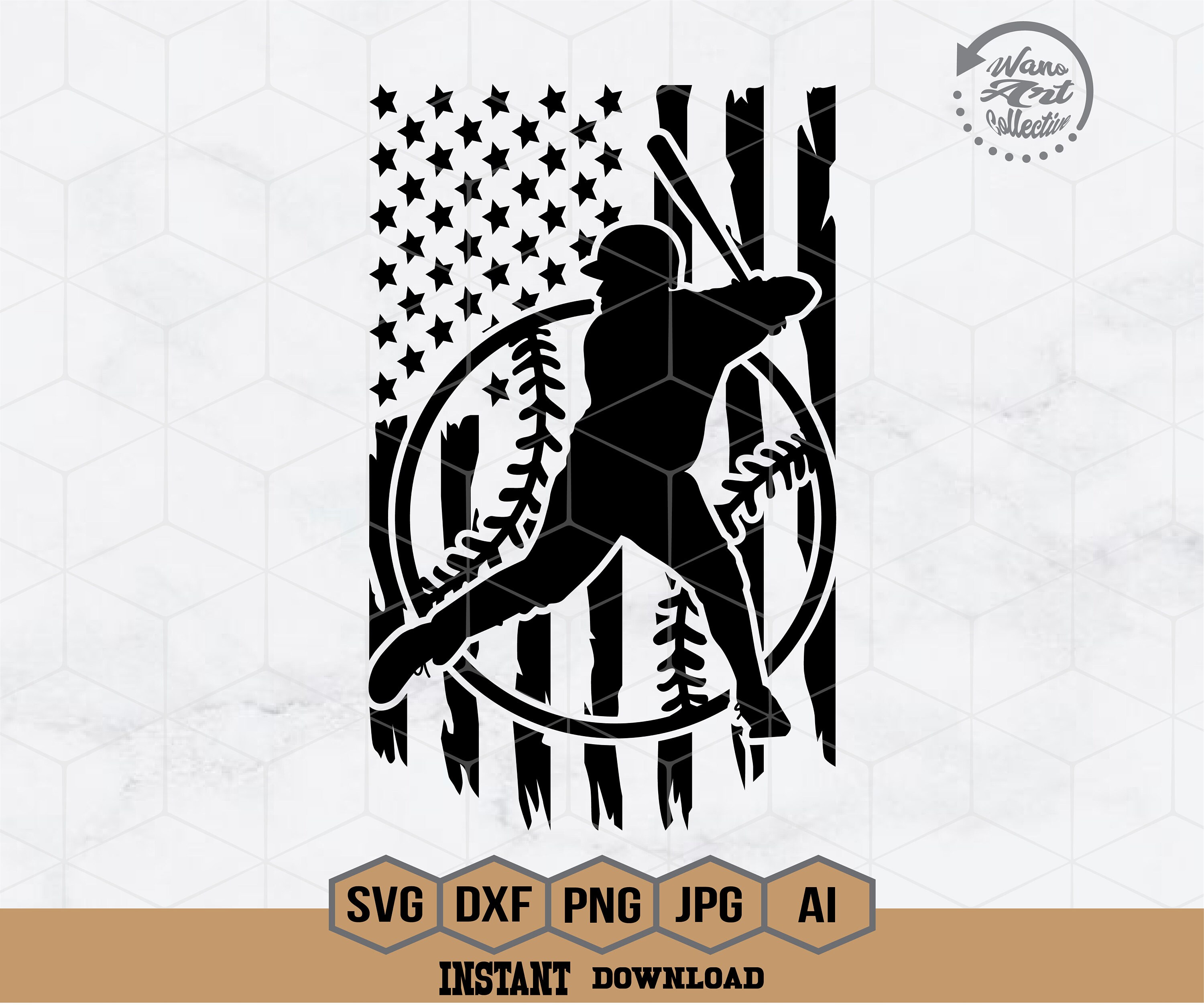 US Baseball Player Svg | Baseball Bat Svg | Baseball Team Svg ...
