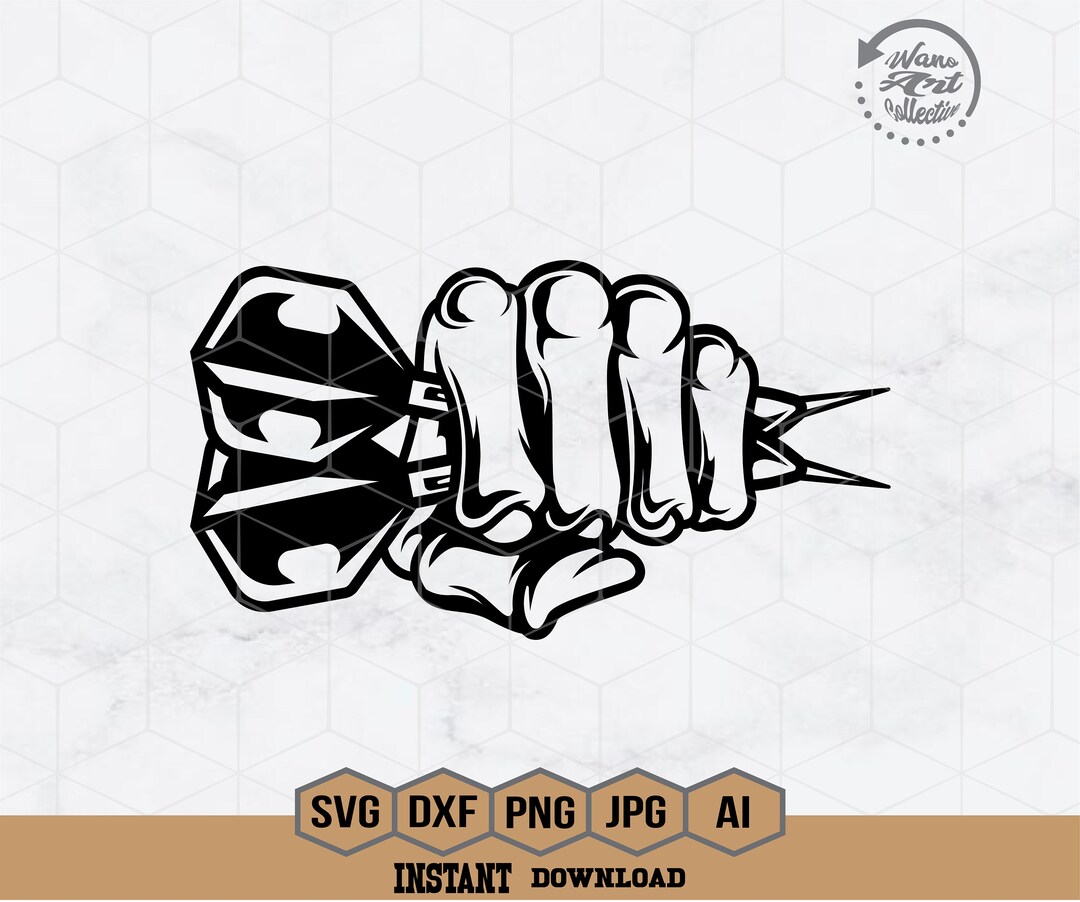 Skull Dart Game Svg | Dart Board Svg | Skeleton Hand Holding Dart Pins ...