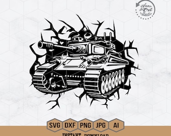 Militär-Panzer SVG Smashing Tank SVG Armee SVG Marine-Tank-Svg ...