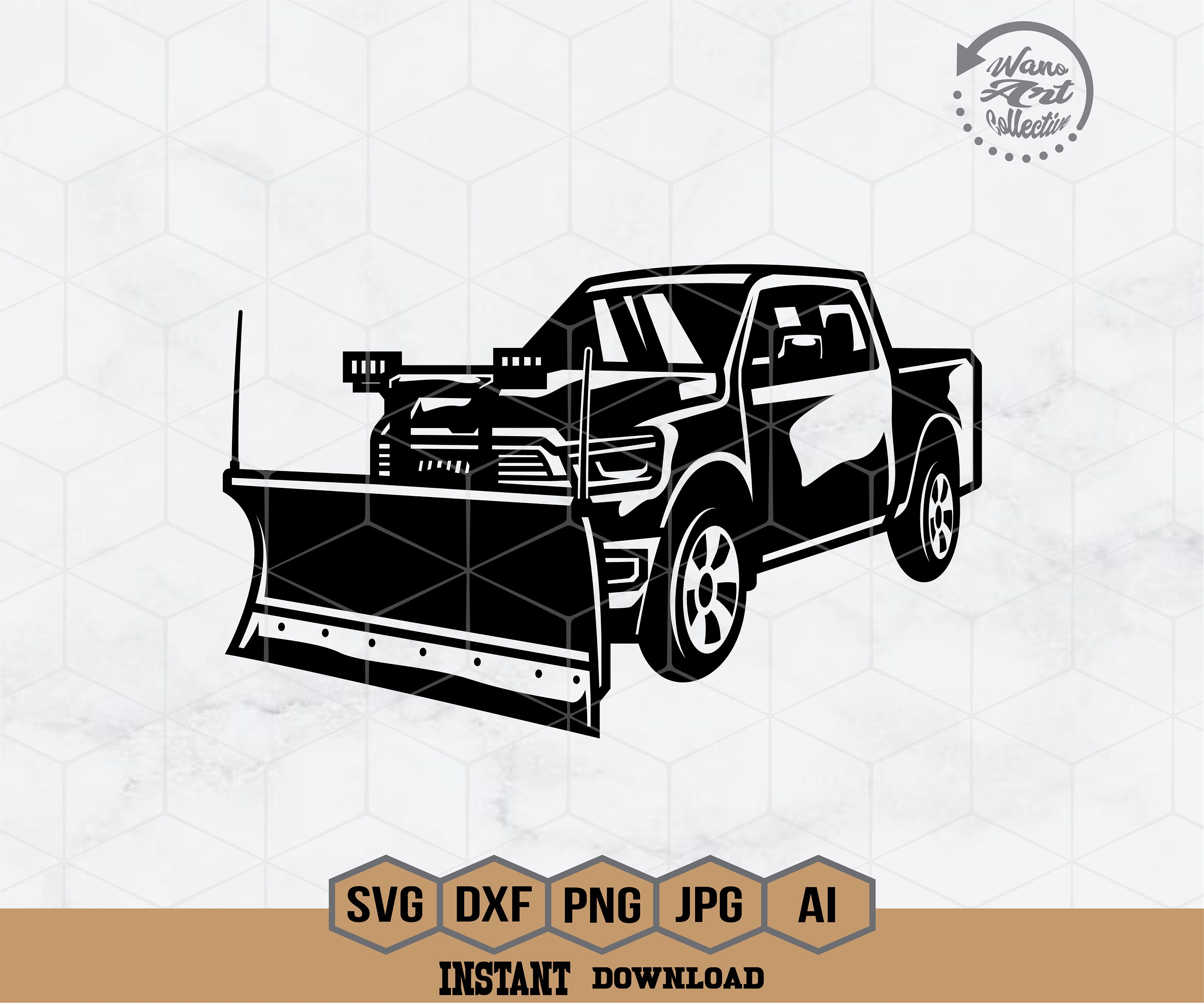 Snow Truck Svg File Snow Truck Svg Truck Svg Snow Plow Truck Svg Winter ...