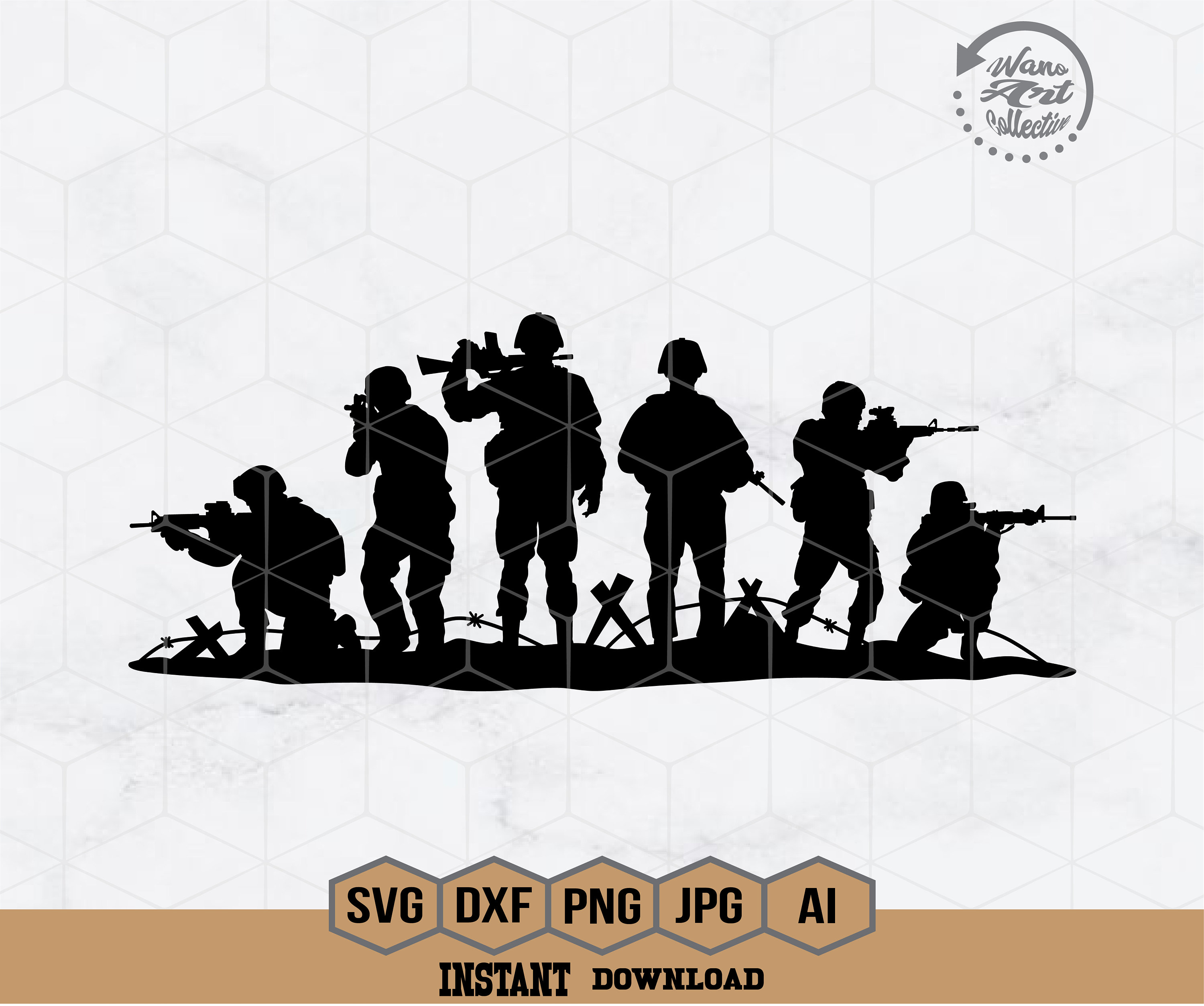 Soldier Svg Veteran Svg Army Svg Combat Scene Svg Memorial Day Svg 4th ...