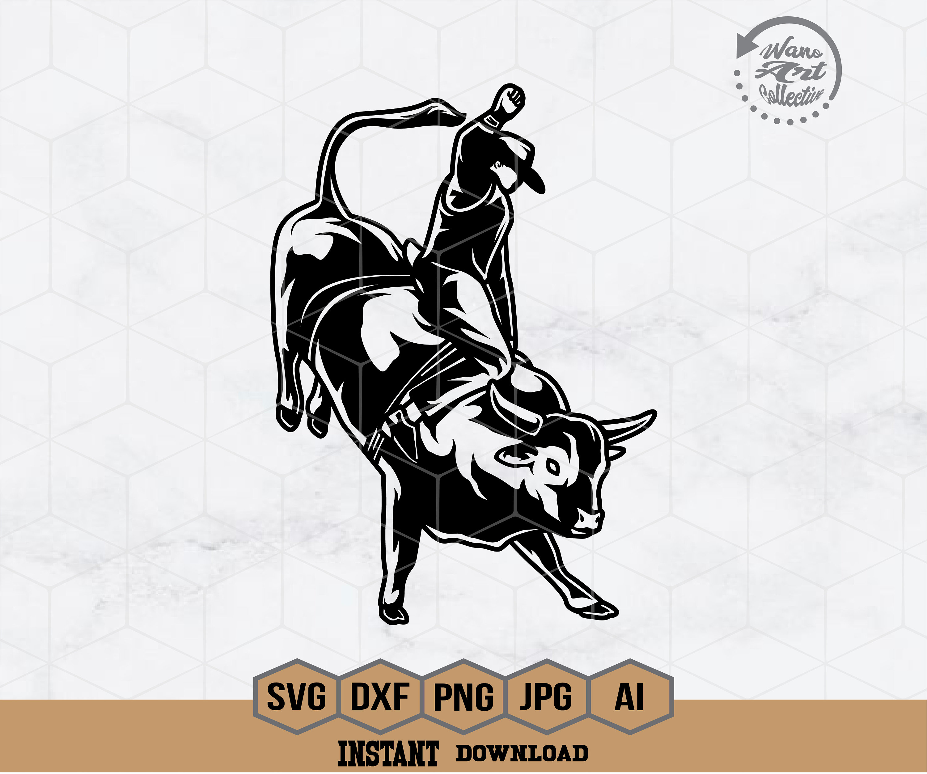 Rodeo Riding a Bull Svg Bull Rider Svg Cowboy Svg Western Cowboy Svg ...