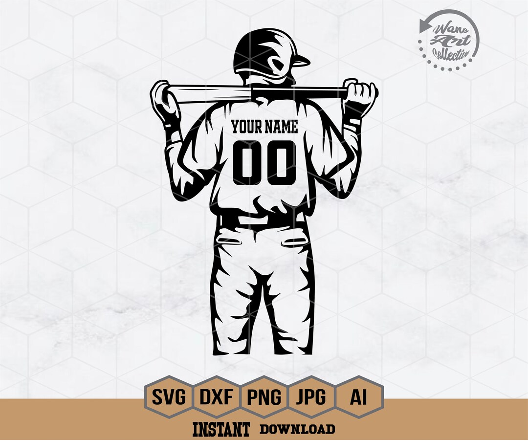 Baseball Player Svg | Personalized Name Svg | Baseball Team Svg ...
