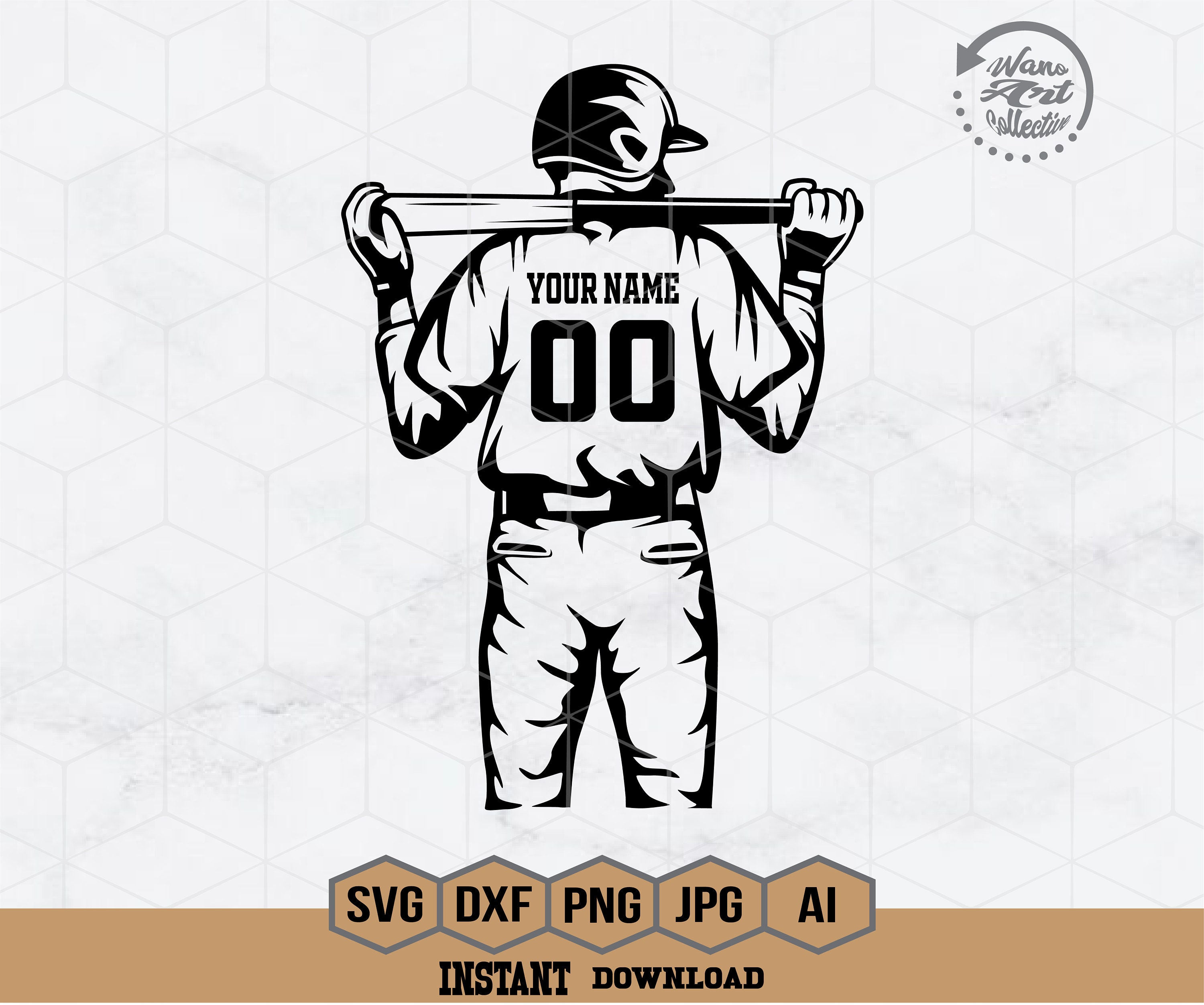 Baseball Player Svg Personalized Name Svg Baseball Team Svg Baseball ...