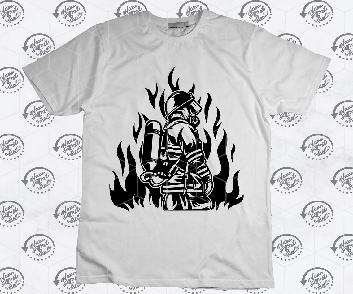 Fire Fighter Svg Fireman Svg Rescue Svg Firefighter - Etsy
