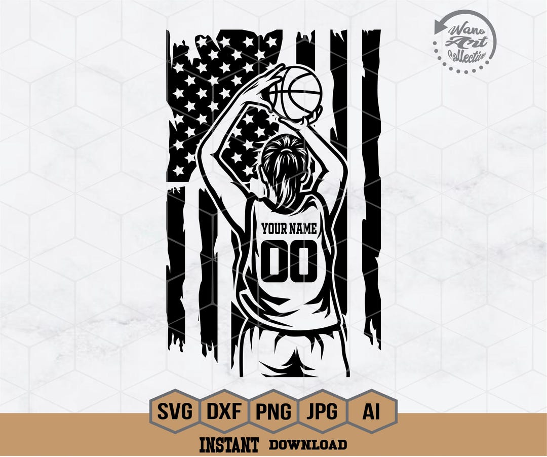 Female Basketball Player Svg | Personalized Name | Basketball Svg ...