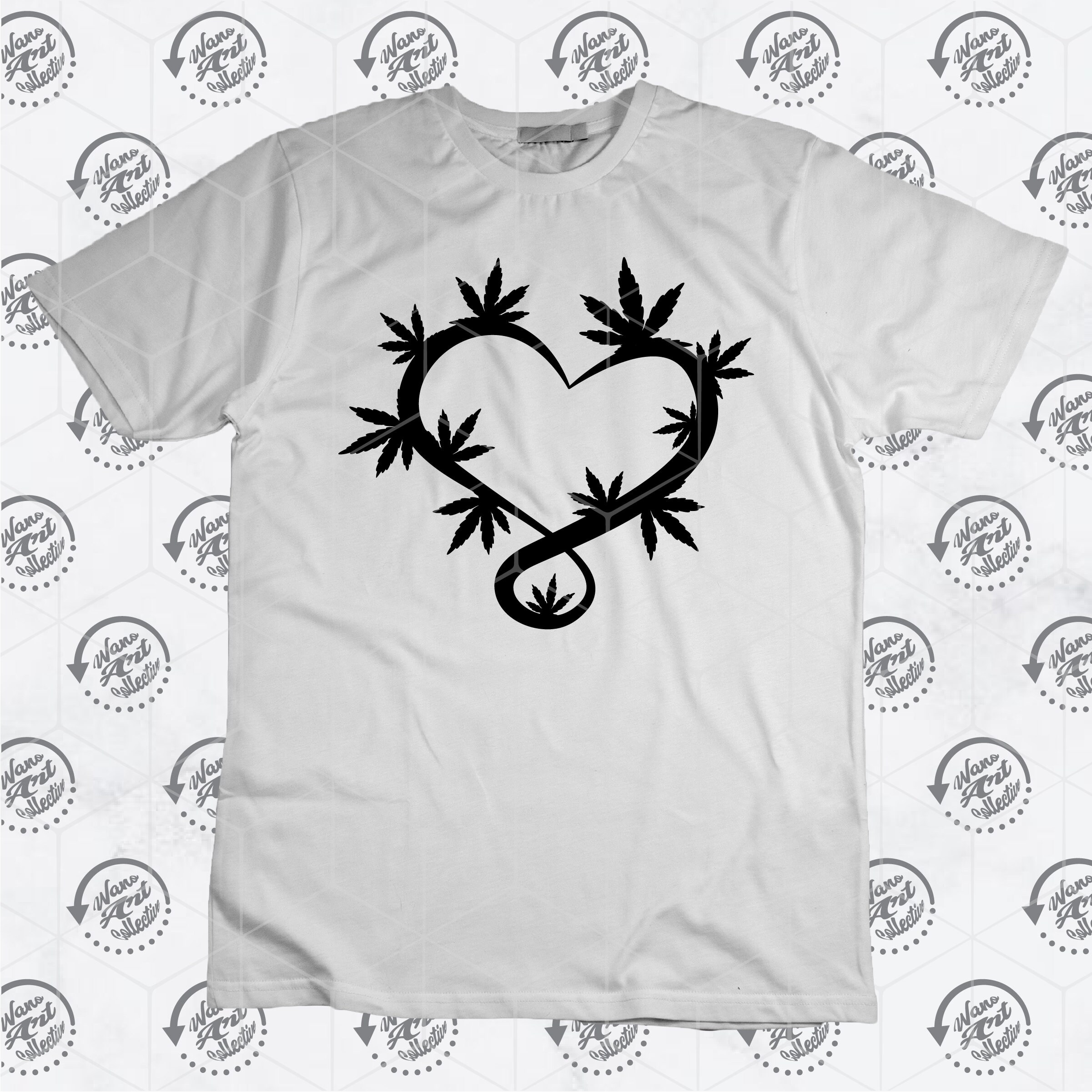 Cannabis Heart SVG Marijuana Wreath SVG Weed Love Shirt Decor Decal ...