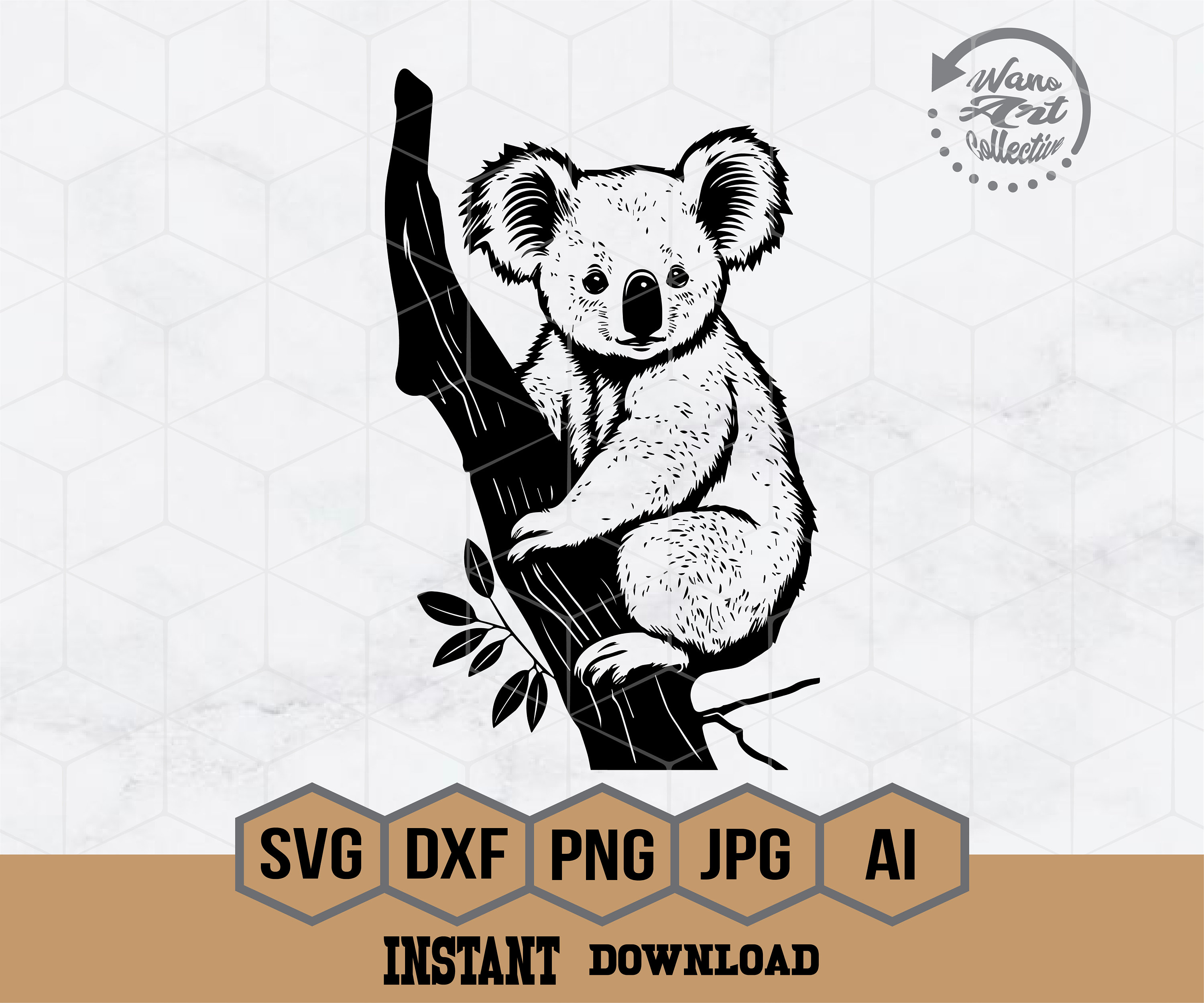 Cute Koala Bear Svg File Giant Koala Svg Australian Animal - Etsy