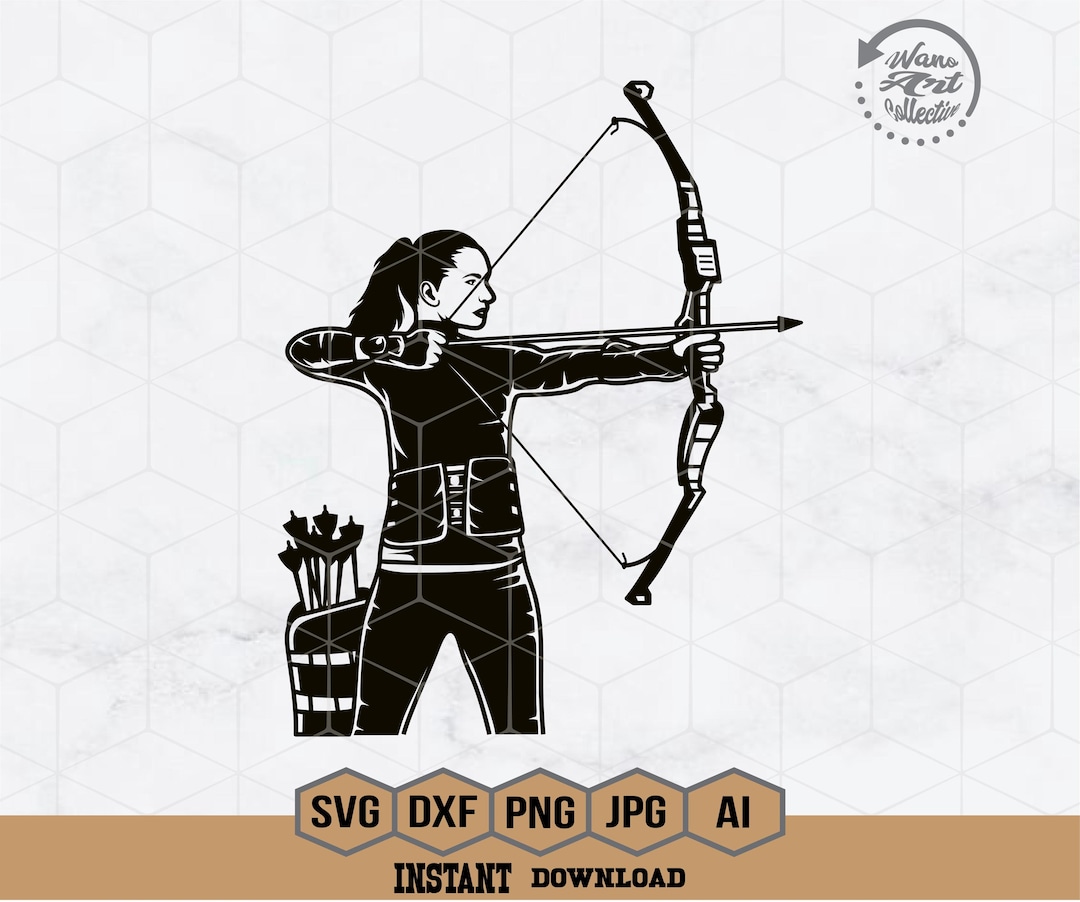 Female Archery Svg | Archery Svg | Bow Hunting Svg | Hunt Arrow Target ...