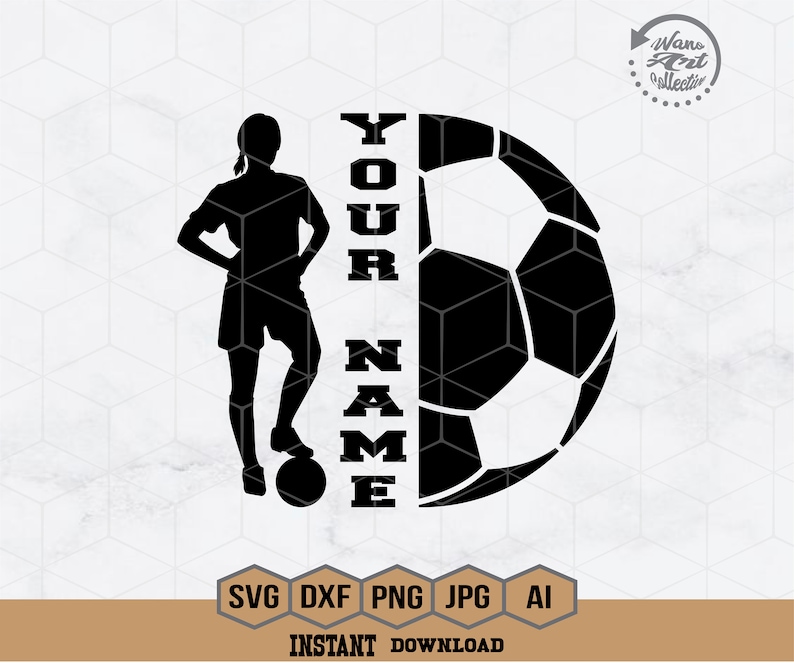 Soccer Girl Svg | Soccer Split Svg | Personalized Name Svg | Soccer Svg ...