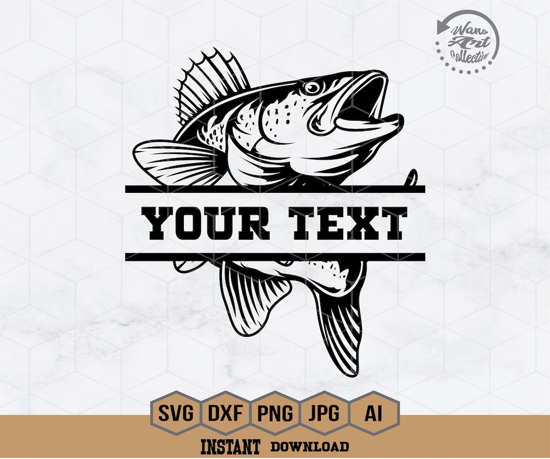 Walleye Fishing Name Svg | Fishing Svg | Walleye Fish Svg | Walleye ...