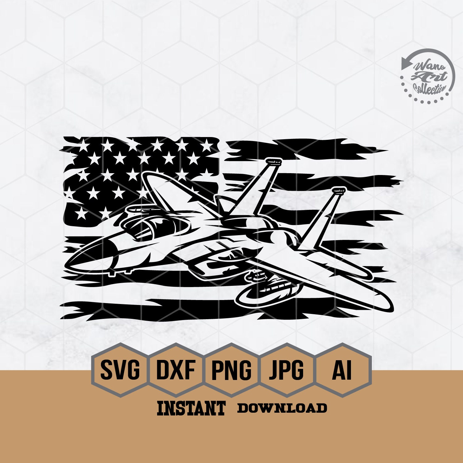 US Fighter Jet Svg Air Force Cut File Military Jet Stencil - Etsy