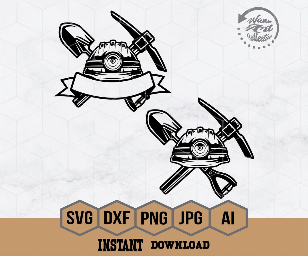 Mining Tools Svg | Digging Tools Svg |mining Hat Svg | Mining Head ...