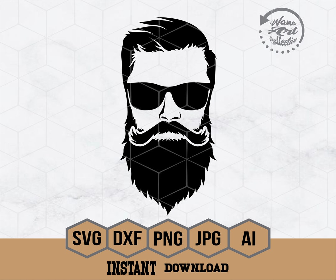 Beard Man Svg | Beard Svg | Dad Life Cutfile | Dad Shirt | Beard ...