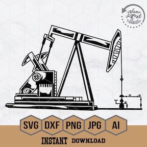 Oil Rig Svg, Oil Drill Svg, Oil Pump Svg, Oil Field Svg, Oil Derrick ...