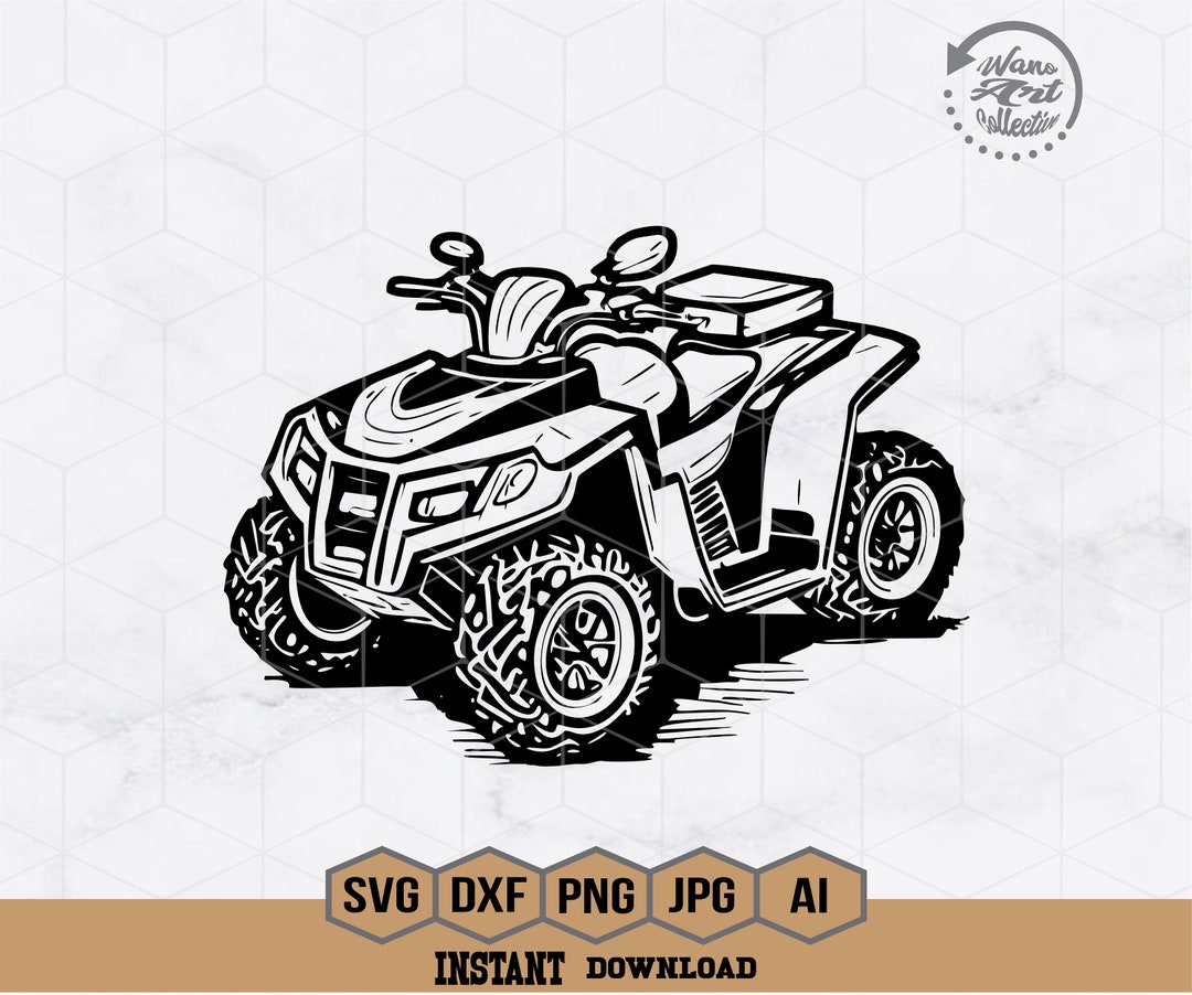 ATV Motor Svg | ATV Svg | 4 Wheeler Svg | Off-road Svg | ATV Clipart ...