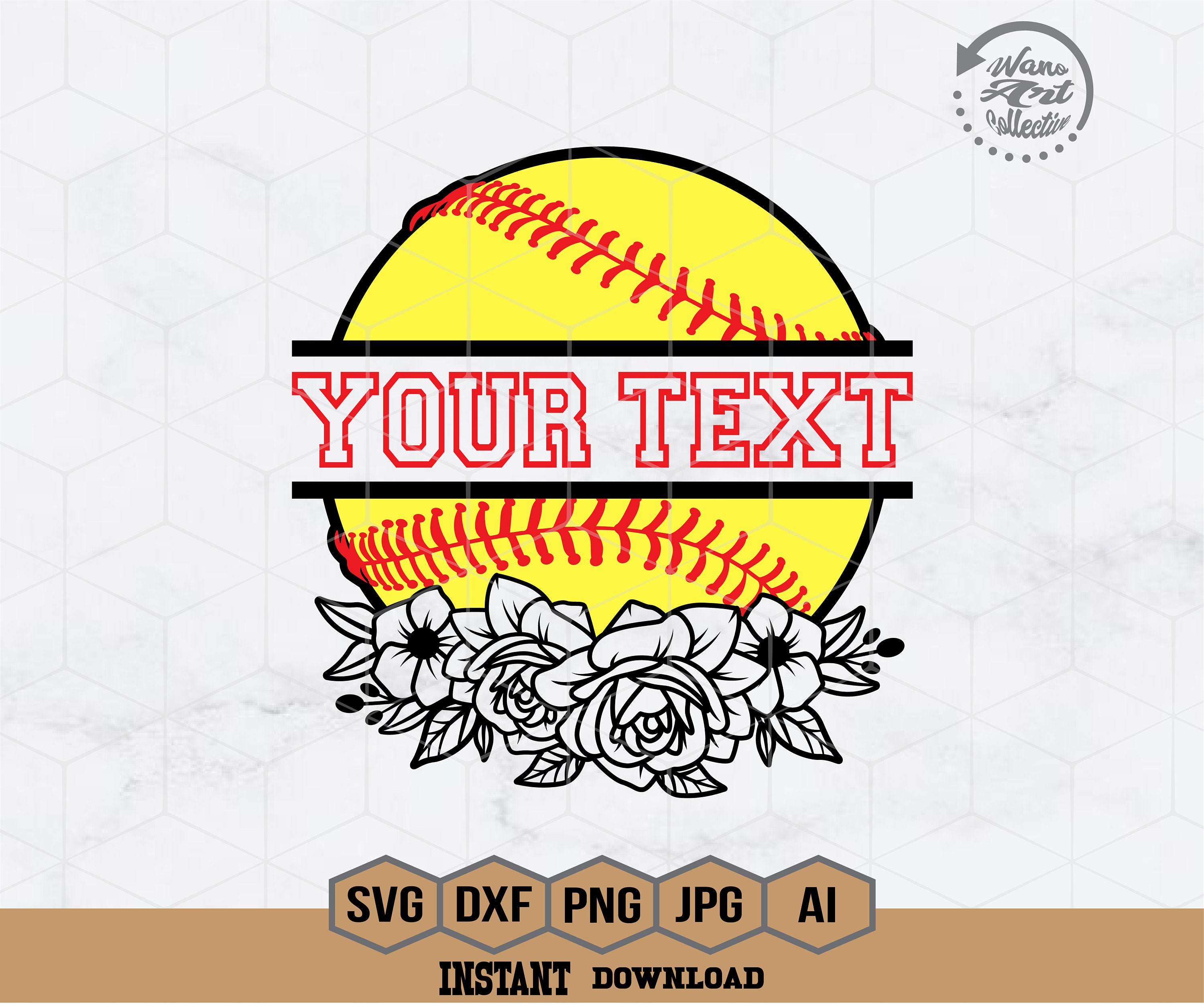 Split Softball Svg Personalized Name Svg Softball Game Svg Softball ...