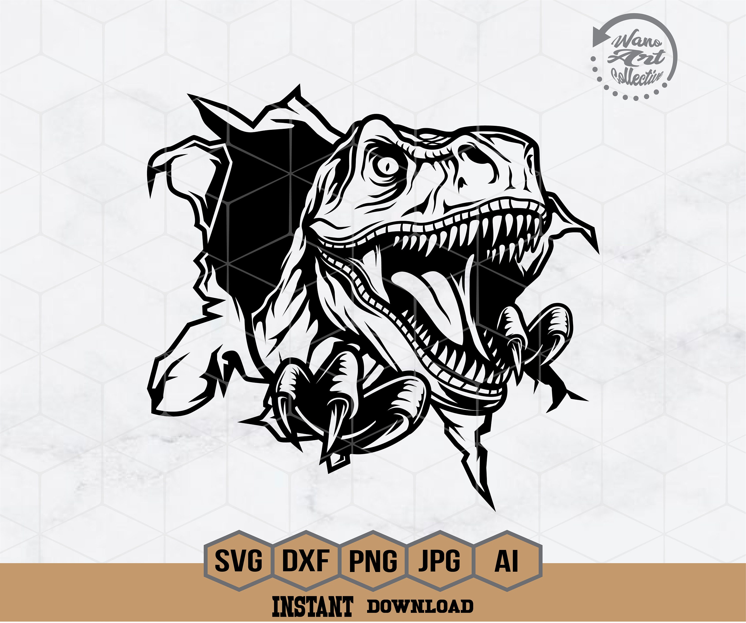 Smashing Wall Trex Svg T-rex Svg Tyrannosaurus Svg T-rex Cutfile ...