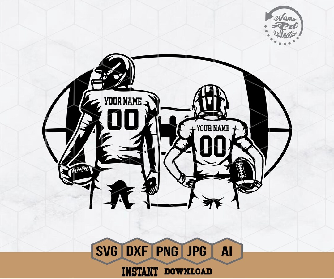 Football Dad and Son Svg | Football Player Svg | Football Kid Svg ...