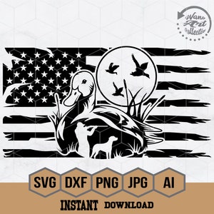 US Hunting Duck SVG File | Hunting Scene Svg | Duck Hunting Svg ...