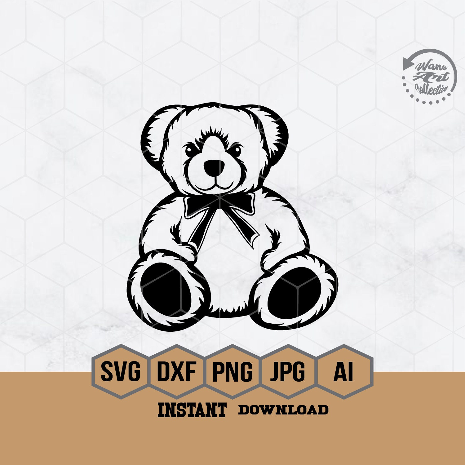 Teddy Bear Svg Fluffy Teddy Bear Svg Stuffed Toy Cut File Huggable ...