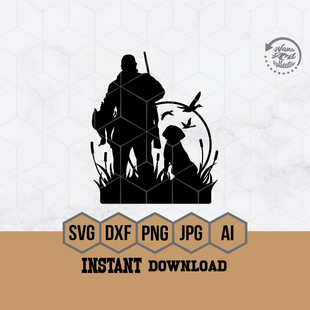 Duck Hunting Svg, Dog Hunting Duck Svg, Hunting Dog Svg, Hunting Scene ...