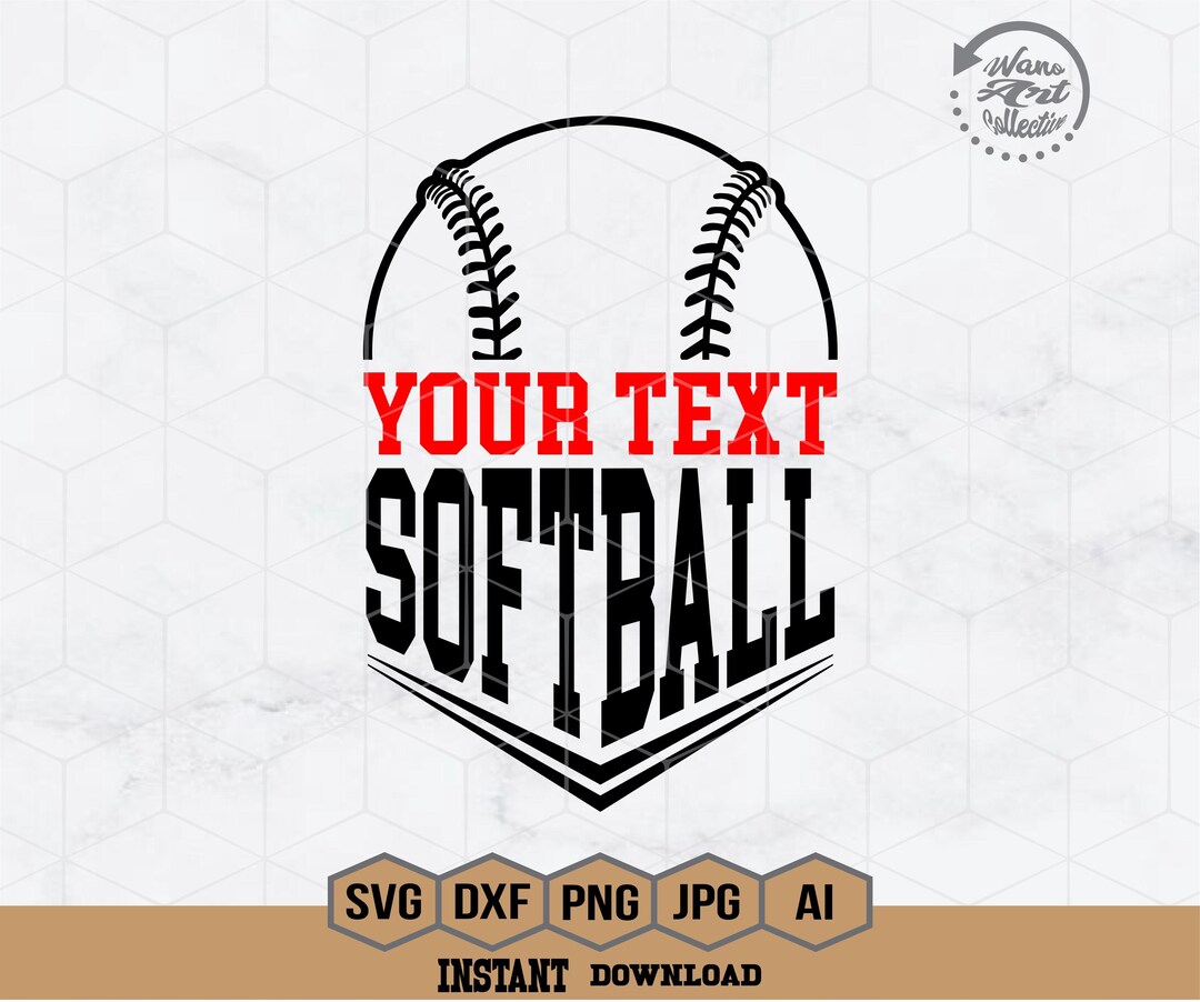 Personalized Name| Split Softball Svg | Softball Svg | Softball ...