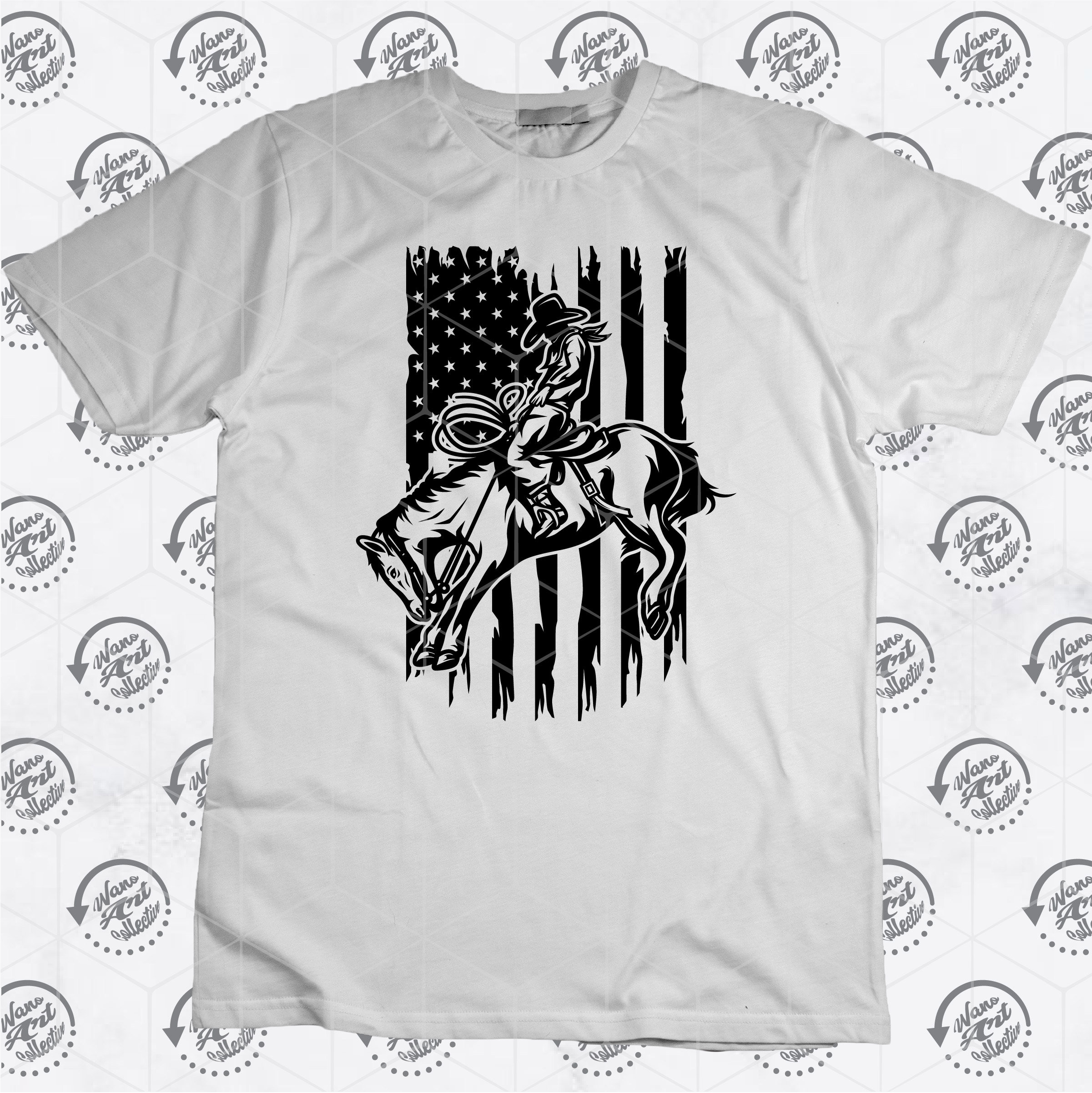 US Rodeo Svg Western Cowboy Svg Cowboy Riding Horse Svg Rodeo Cowboy ...