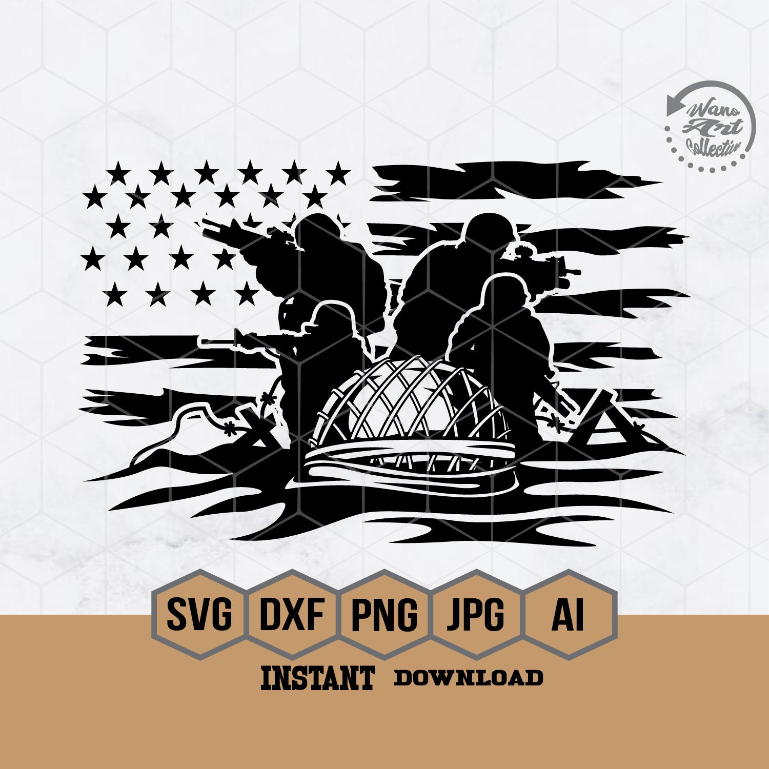 US Soldier in Battle Svg Combat Scene Svg US Veteran Svg - Etsy