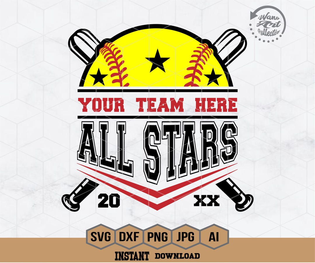 All Stars Softball Svg | Softball Mom Svg | All Stars Svg | Softball ...